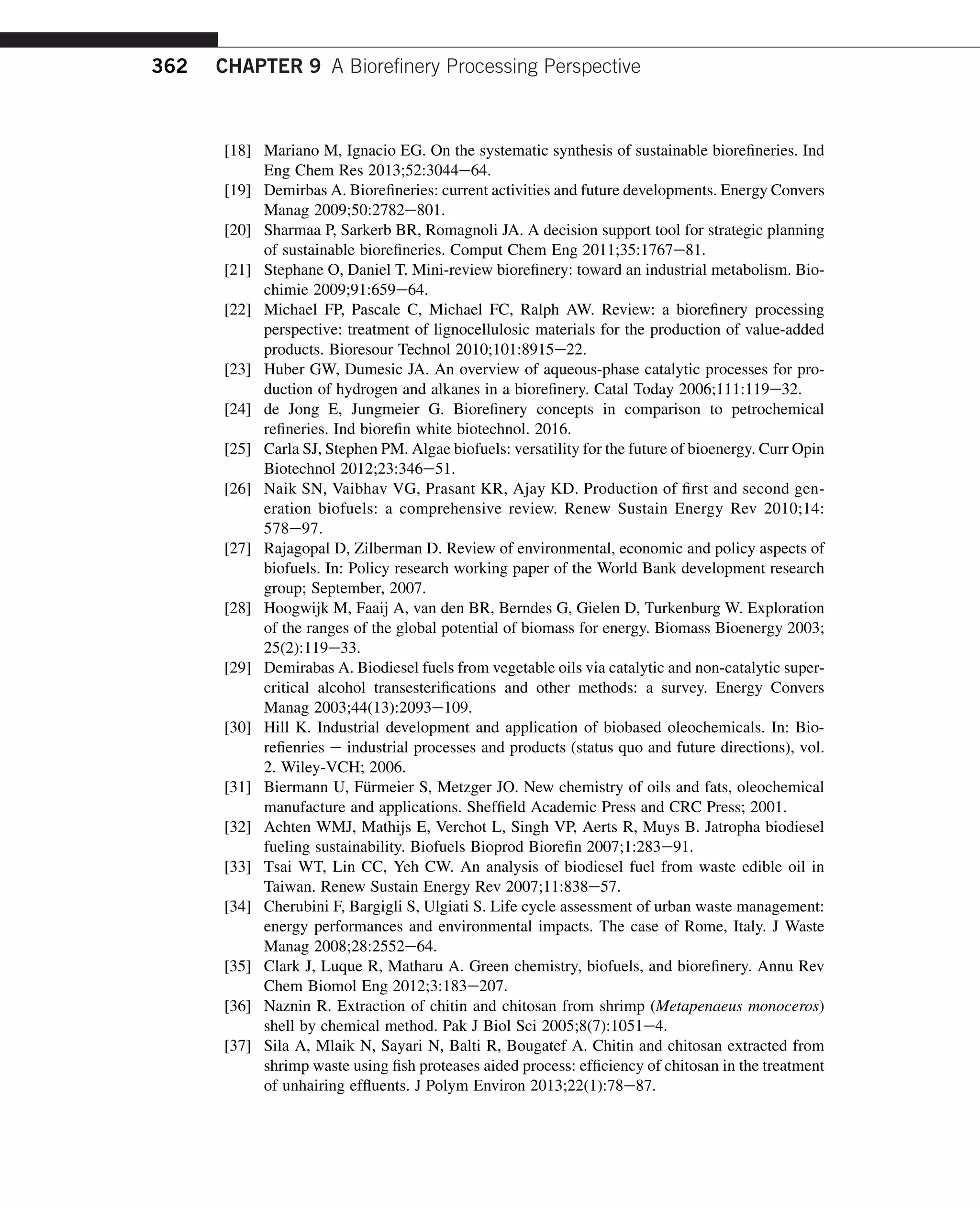 Chapter 9 a biorefinery processing polymers production | PDF ...