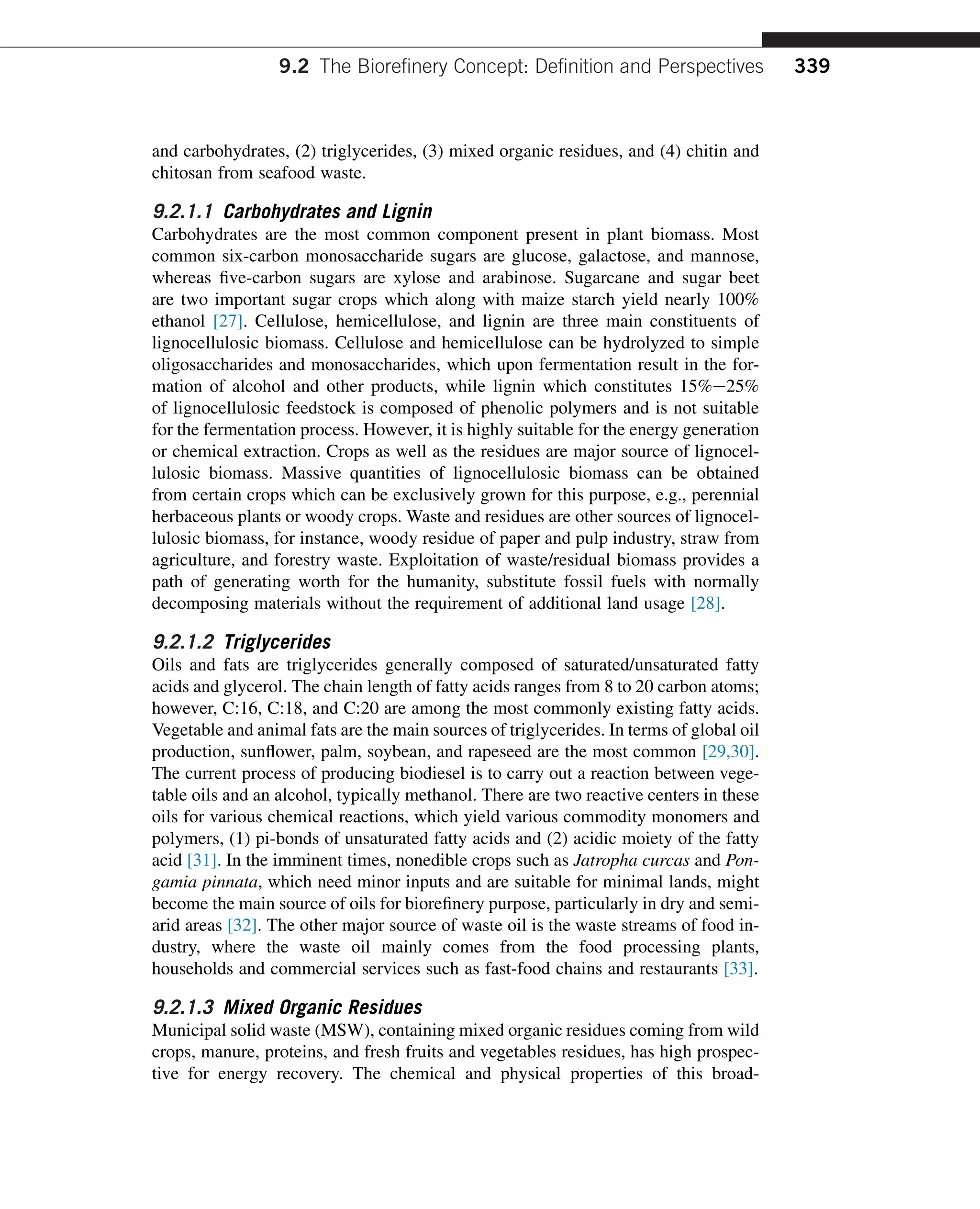 Chapter 9 a biorefinery processing polymers production | PDF ...