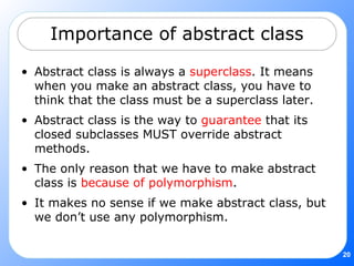 Chapter 9 Abstract Class | PPT