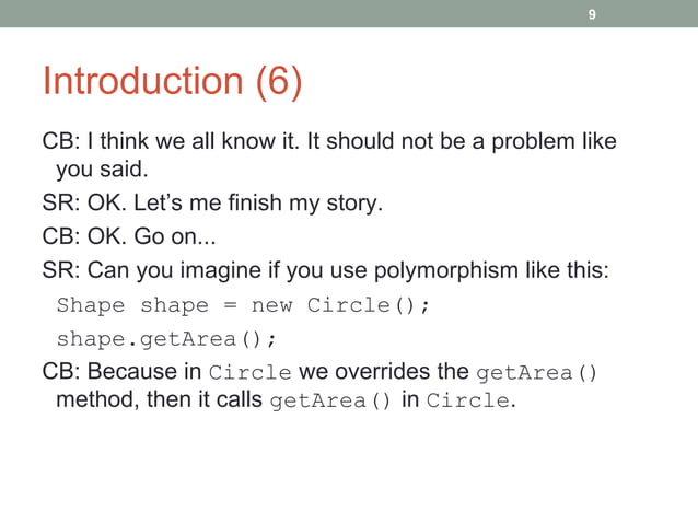 Java Programming Introduction To Abstract Class Ppt