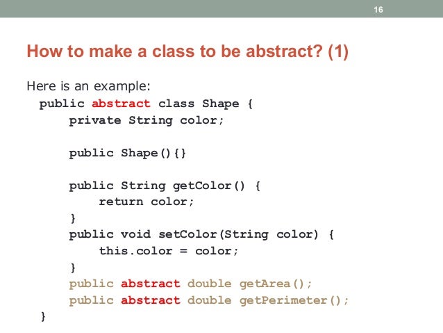 Java Programming - Introduction to Abstract Class Java Programming - Introduction to Abstract Class