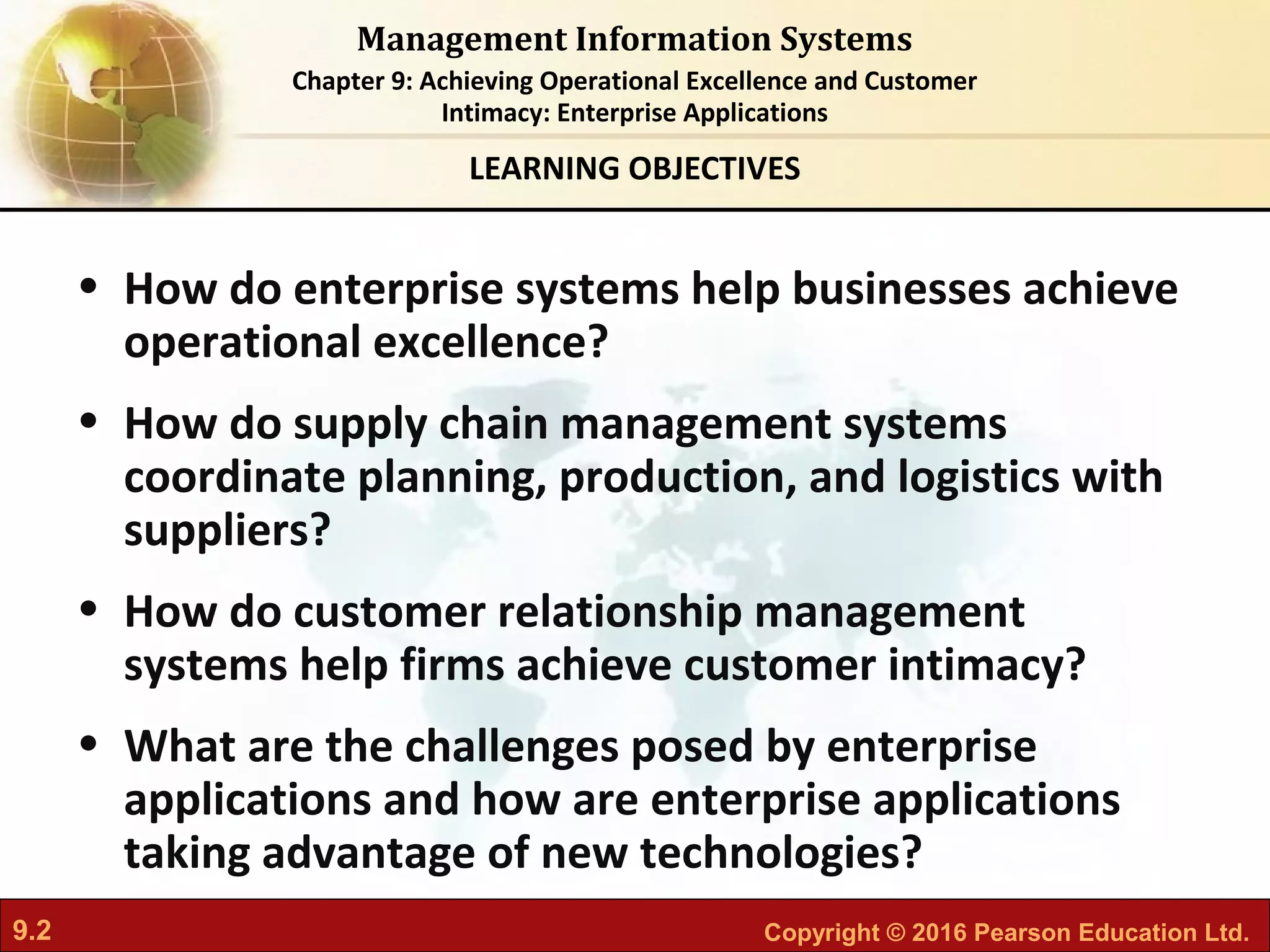 Chapter 9 achieving operational excellence and customer intimacy ...