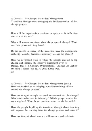 Chapter 9 Action Planning and ImplementationChapt | PDF