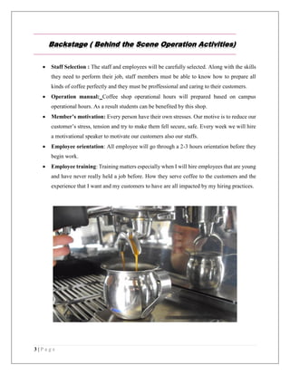 Coffee Shop Operation Model with Backstage and Frontstage. | PDF