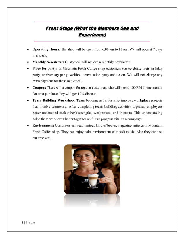 Coffee Shop Operation Model with Backstage and Frontstage. | PDF | Bars & Restaurants | Attractions