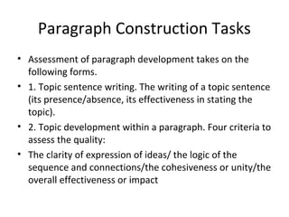Chapter 9( assessing writing) | PPT