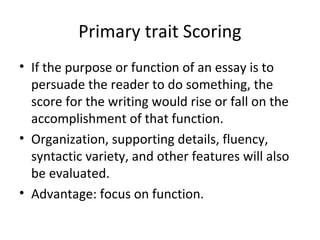 Chapter 9( assessing writing) | PPT