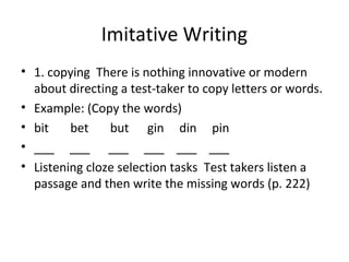 Chapter 9( assessing writing) | PPT