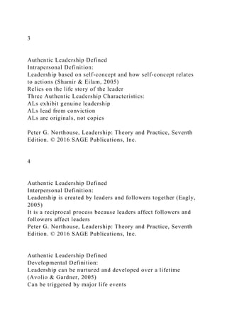 Chapter 9 Authentic Leadership1OverviewAuthentic .docx