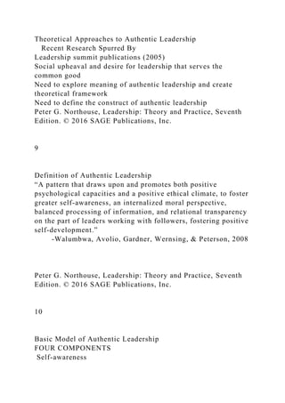 Chapter 9 Authentic Leadership1OverviewAuthentic .docx