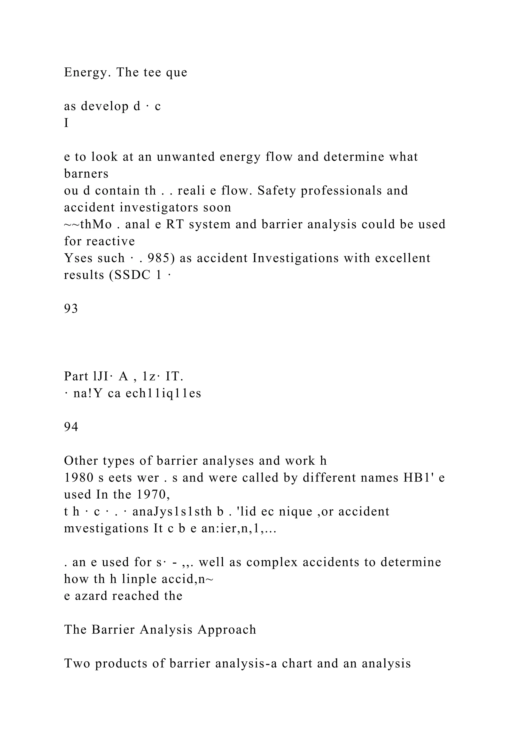 CHAPTER9 Barrier Analysis 0 ne of the most important p.docx