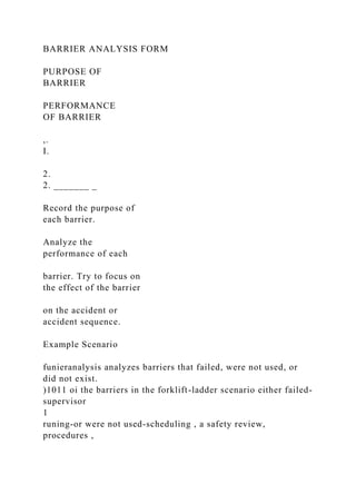 CHAPTER9 Barrier Analysis 0 ne of the most important p.docx