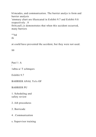 CHAPTER9 Barrier Analysis 0 ne of the most important p.docx