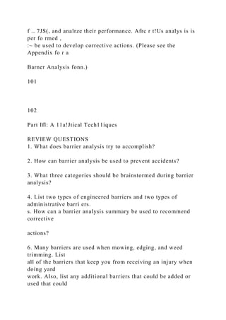 CHAPTER9 Barrier Analysis 0 ne of the most important p.docx