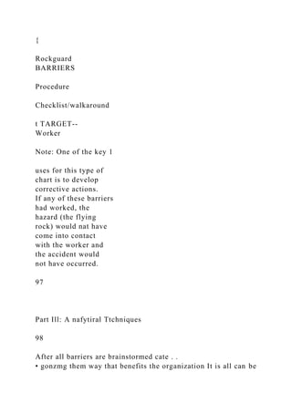 CHAPTER9 Barrier Analysis 0 ne of the most important p.docx