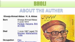 Chapter 9 Bholi.pptx summary line by line analysis | PPT