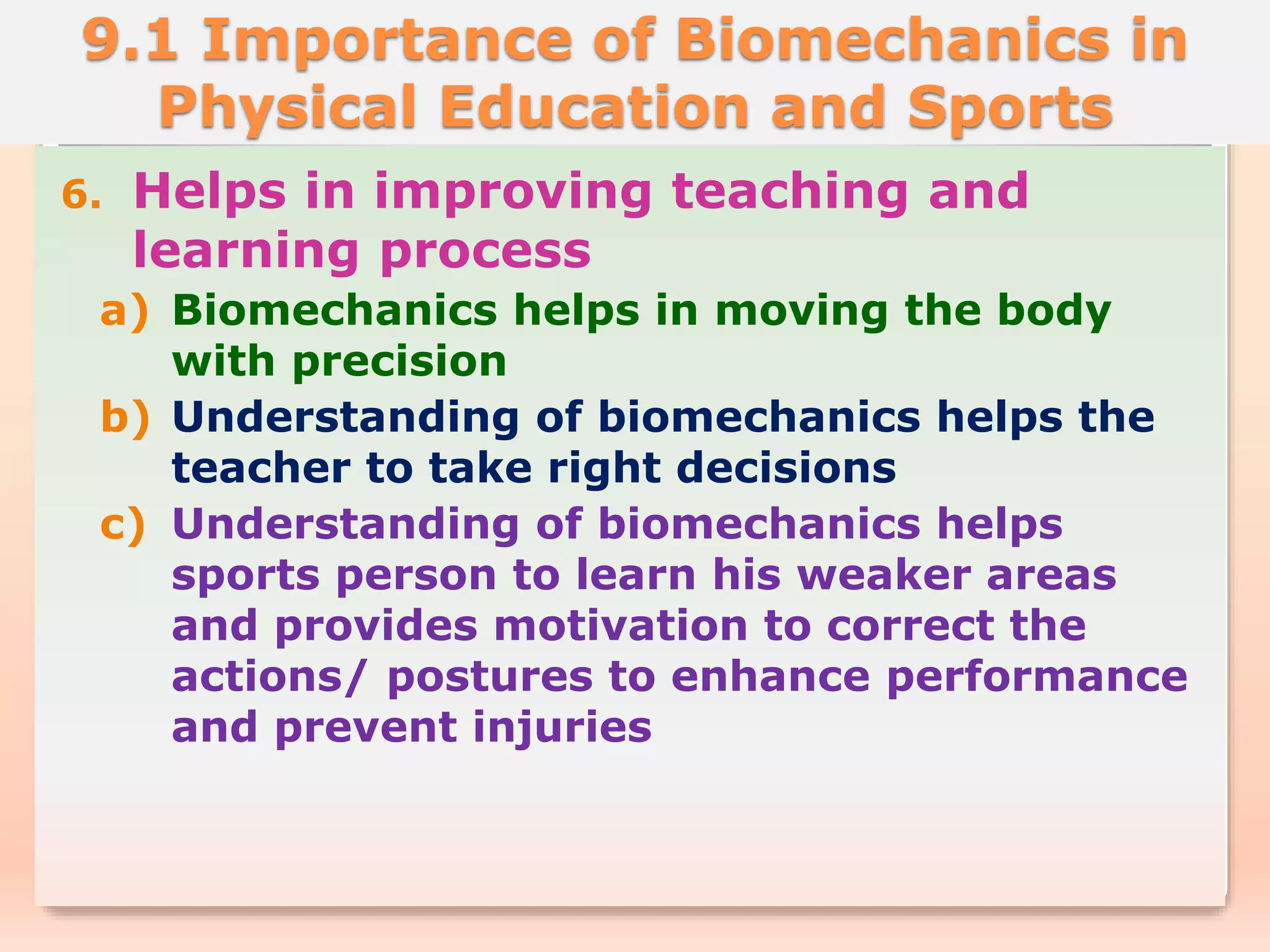 Chapter 9 Biomechanics and Sports | PPTX