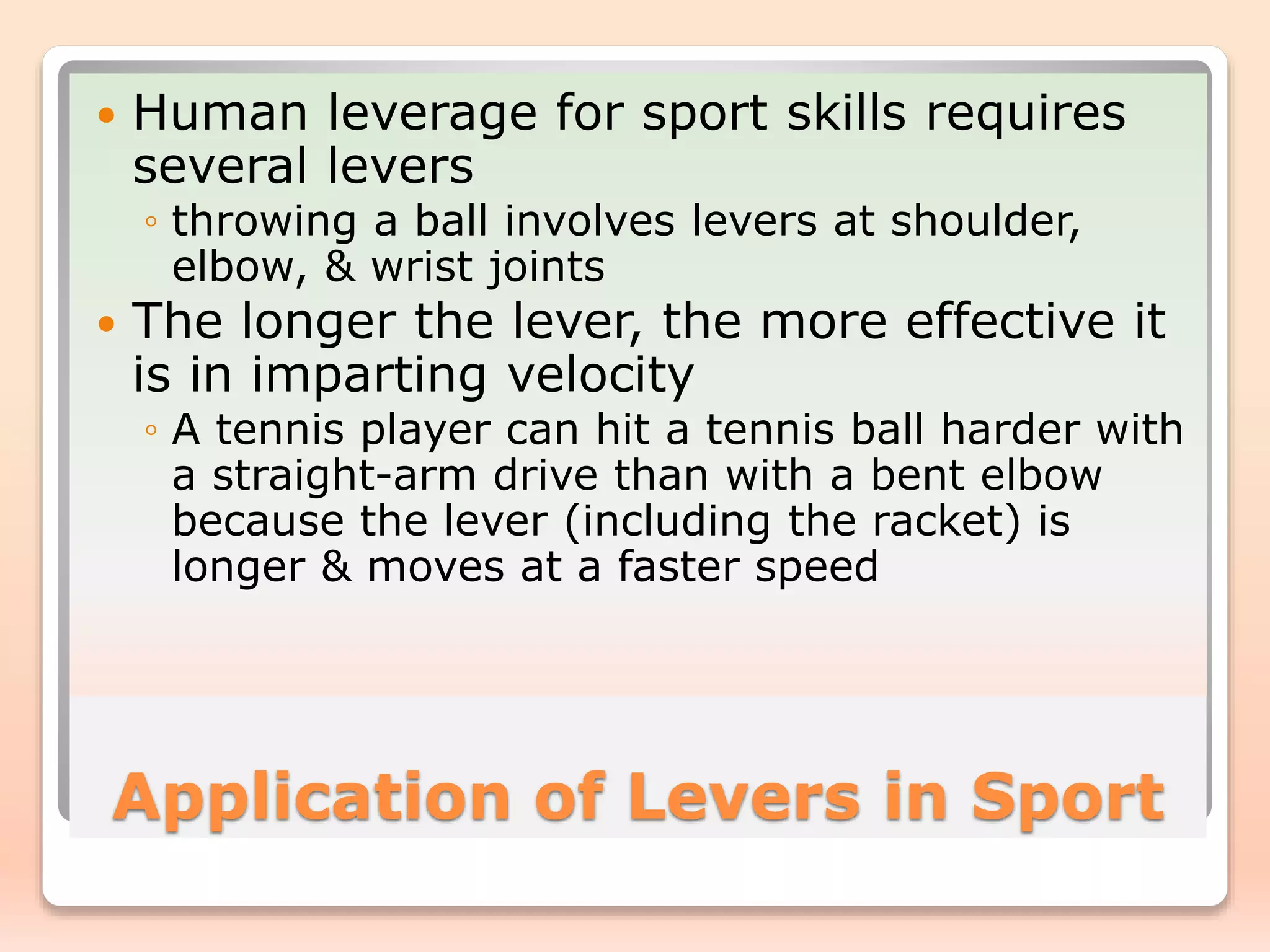 Chapter 9 Biomechanics and Sports | PPTX