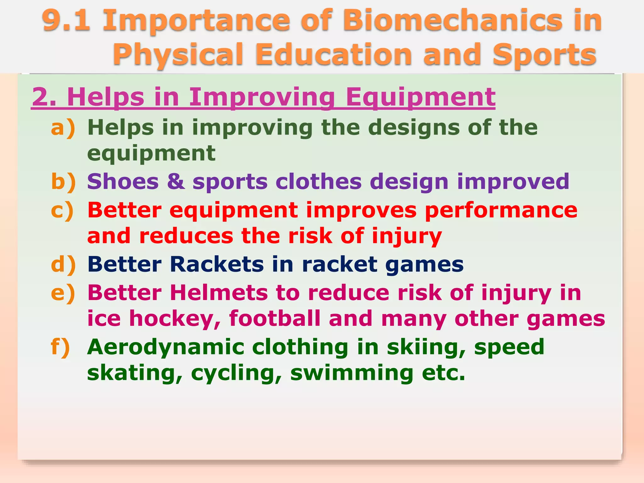 Chapter 9 Biomechanics and Sports | PPTX