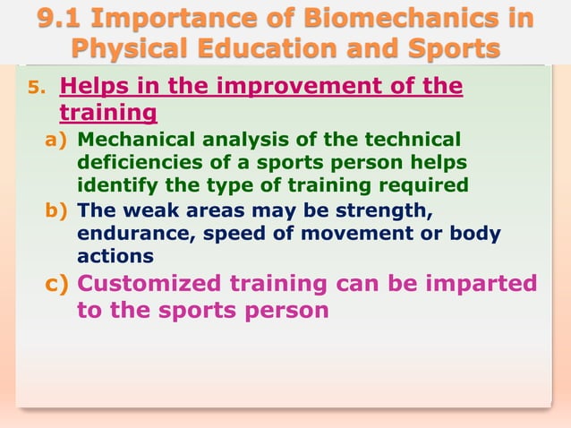 Chapter 9 Biomechanics and Sports | PPTX