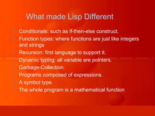 Advance LISP (Artificial Intelligence) | PPT