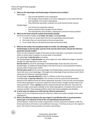 Chapter 9 & chapter 10 solutions | DOCX
