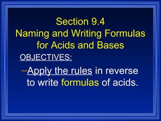 Chemistry - Chp 9 - Chemical Names and Formulas - PowerPoint | PPT