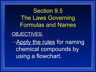 Chemistry - Chp 9 - Chemical Names and Formulas - PowerPoint | PPT