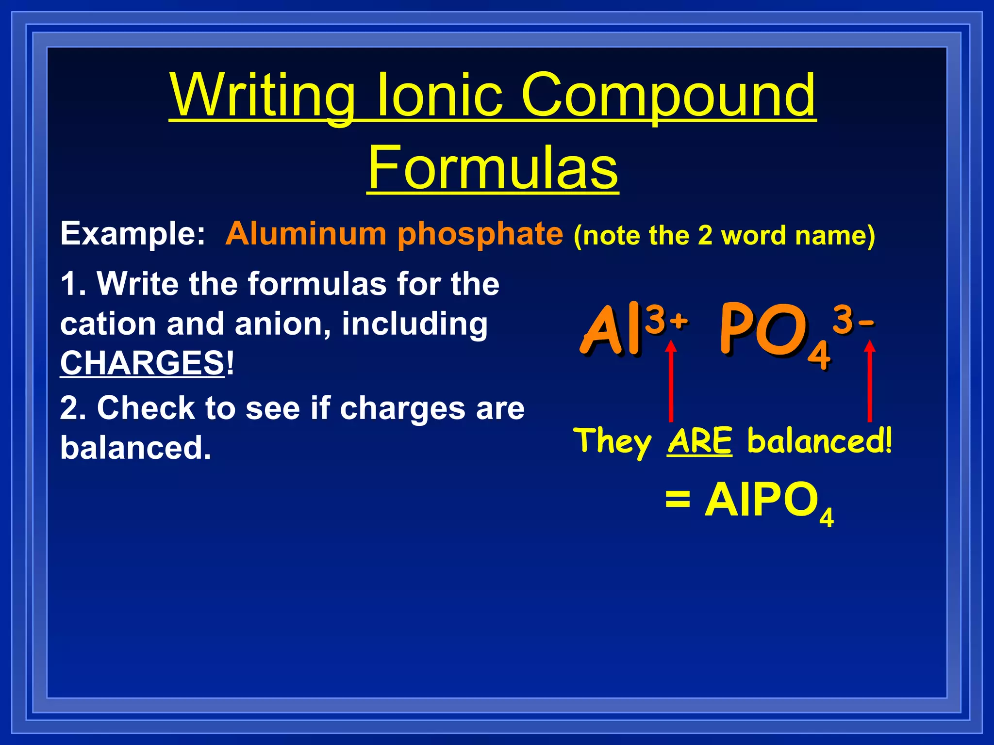 Chemistry - Chp 9 - Chemical Names and Formulas - PowerPoint | PPT