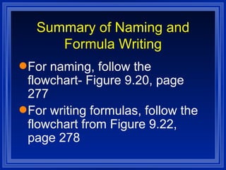 Chemistry - Chp 9 - Chemical Names and Formulas - PowerPoint | PPT