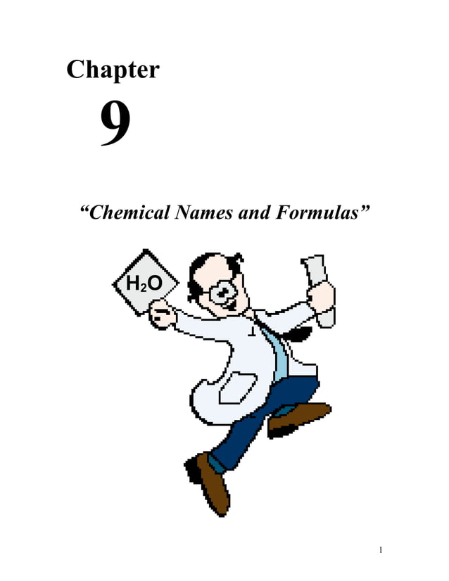 Chemistry - Chp 9 - Chemical Names and Formulas - Notes | PDF