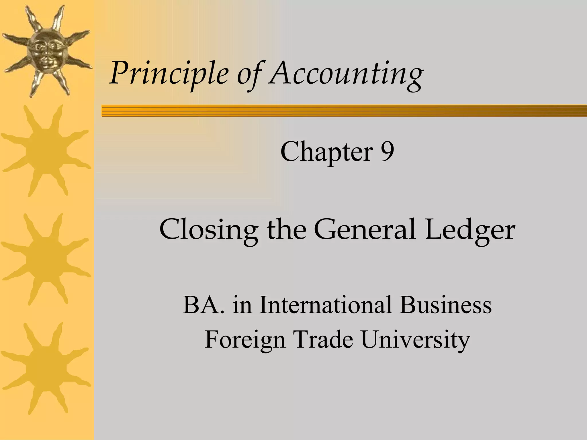 Chapter 9 closing the general ledger clc | PPT
