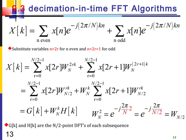 Chapter 9 computation of the dft | PPT