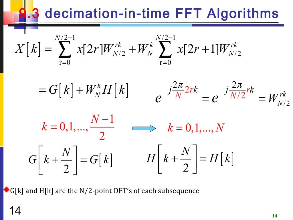 Chapter 9 computation of the dft