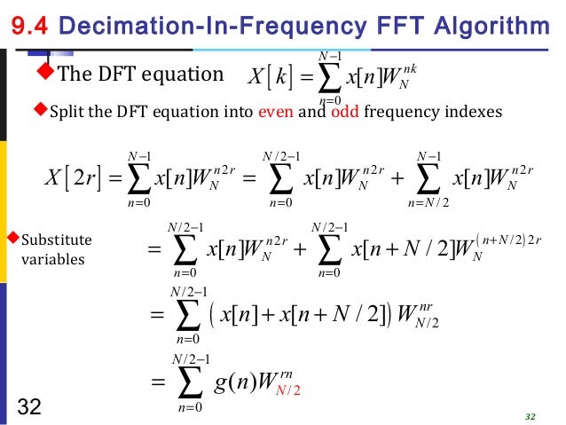 Chapter 9 computation of the dft