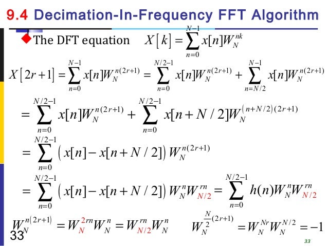 Chapter 9 computation of the dft
