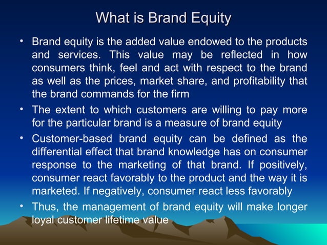Chapter 9 Creating Brand Equity | PPT | Marketing and Advertising ...