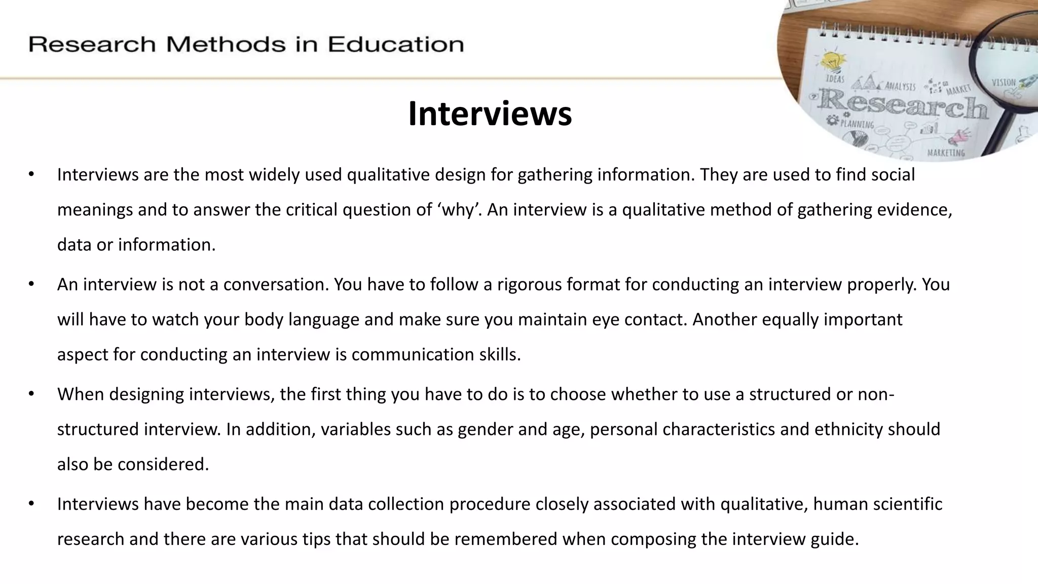 Chapter 9 Data Collection Observation Interviews and Tests | PPTX