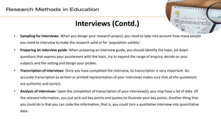 Chapter 9 Data Collection Observation Interviews and Tests | PPTX