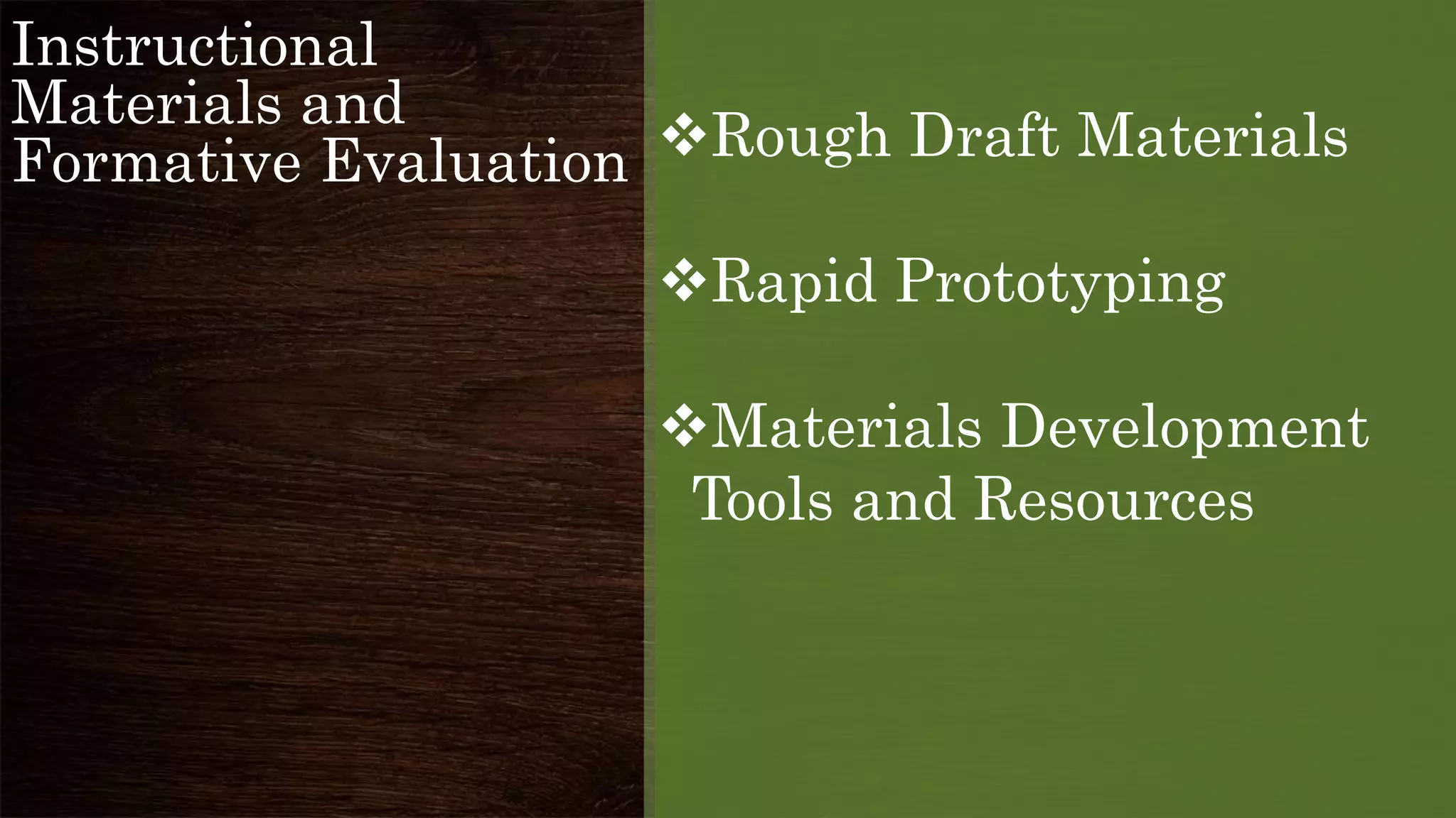 Chapter 9 developing instructional materials | PPT
