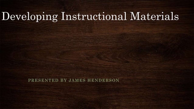 Chapter 9 developing instructional materials | PPT
