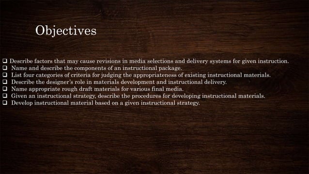 Chapter 9 developing instructional materials | PPT