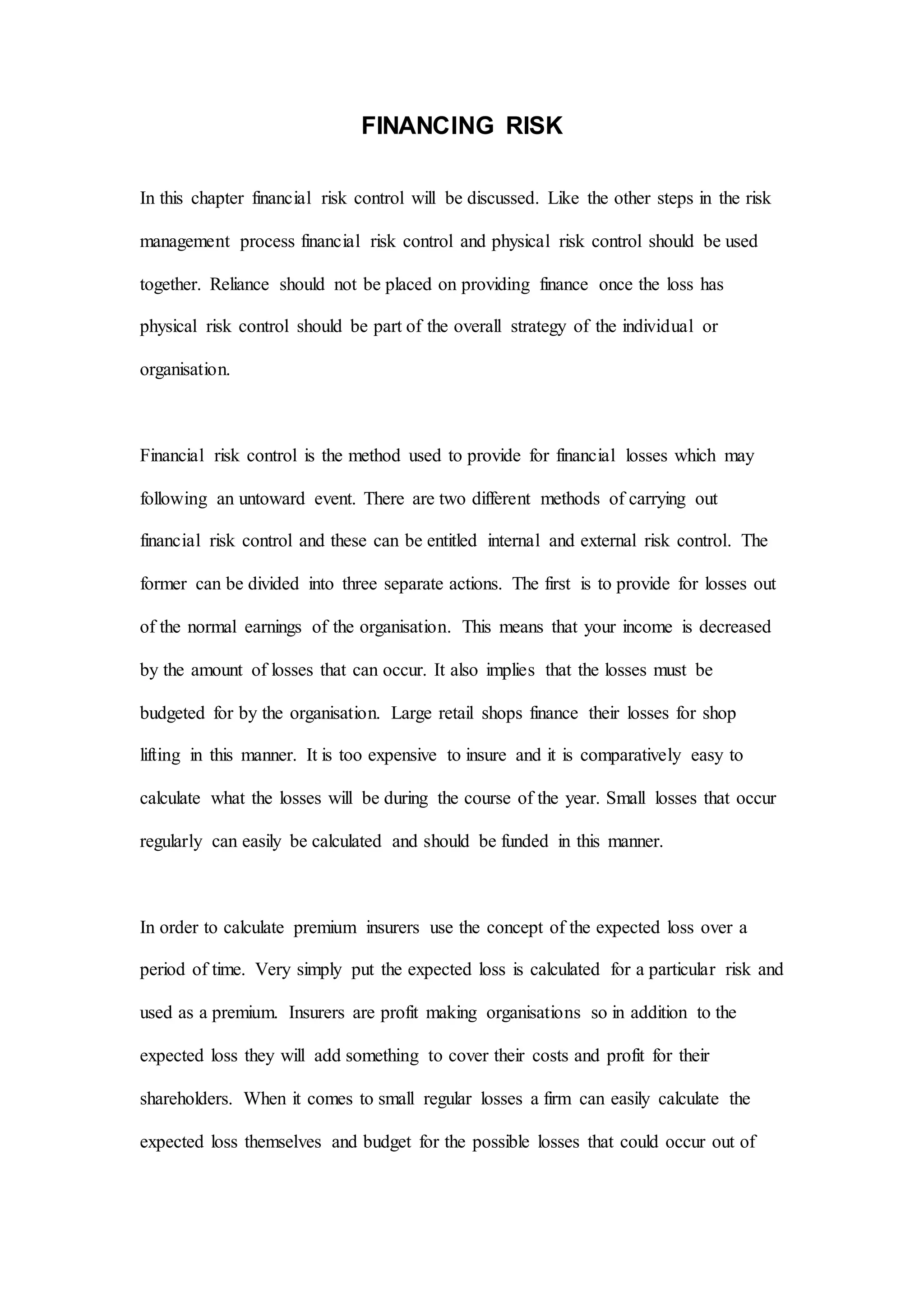 Chapter 9 financing risk | DOC