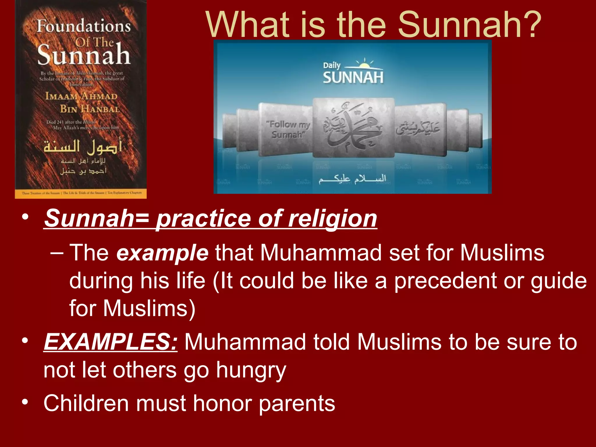 Chapter 9 history part 1 quran, sunnah, first pillar | PPT