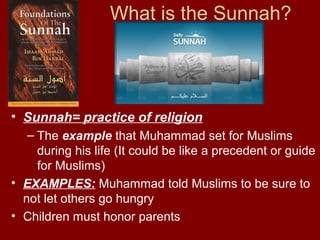 Chapter 9 history part 1 quran, sunnah, first pillar | PPT