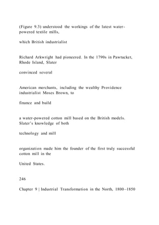 Chapter 9 Industrial Transformation in the North, 1800–1850 | DOCX