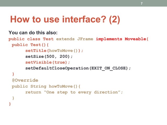 Java Programming - Abstract Class And Interface | Ppt