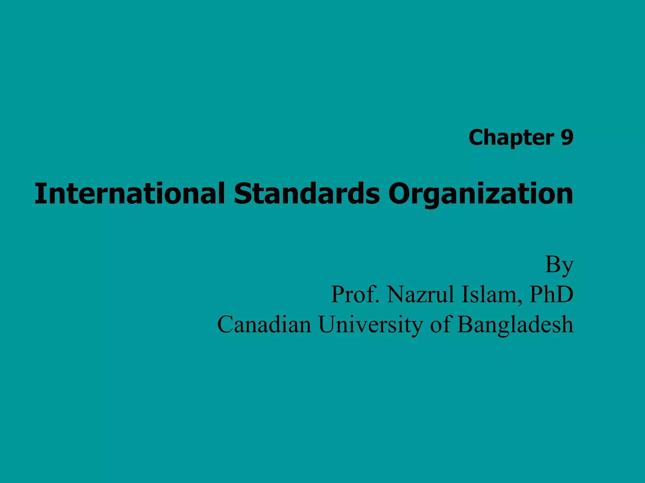International Standards Organisations | PPT