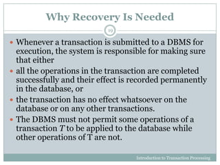 Chapter 9 introduction to transaction processing | PPT