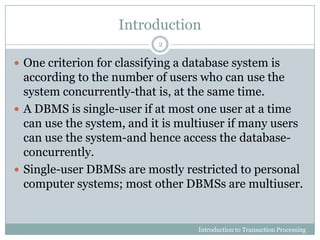 Chapter 9 introduction to transaction processing | PPT
